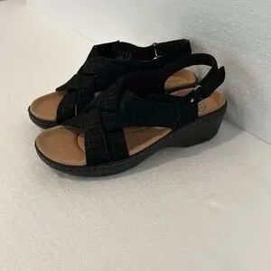 Clarks | Shoes | New Clarks Womens Merliah Echo Slipon Slingback Wedge ...